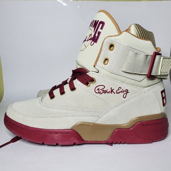 Ewing Athletics | Shoes | Patrick Ewing 33 Hi Taupe Clay Maroon ...